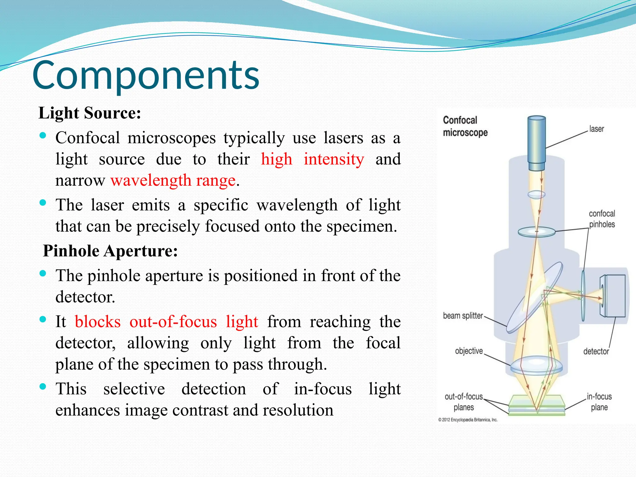 Confocal microscopy principle and application | PPTX