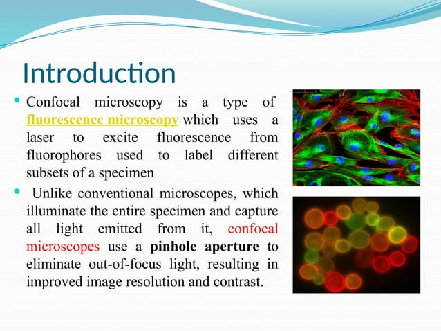 Confocal microscopy principle and application | PPTX