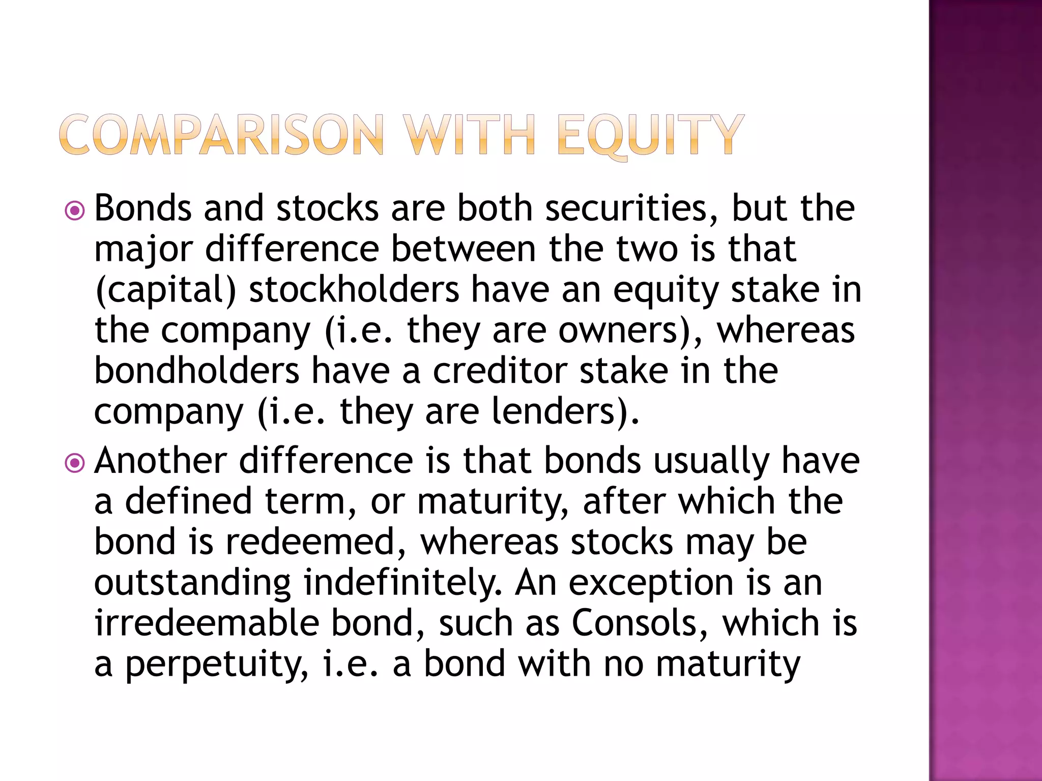 Bonds and Debentures | PPTX