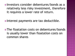 Bonds and Debentures | PPTX