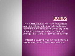 Bonds and Debentures | PPTX