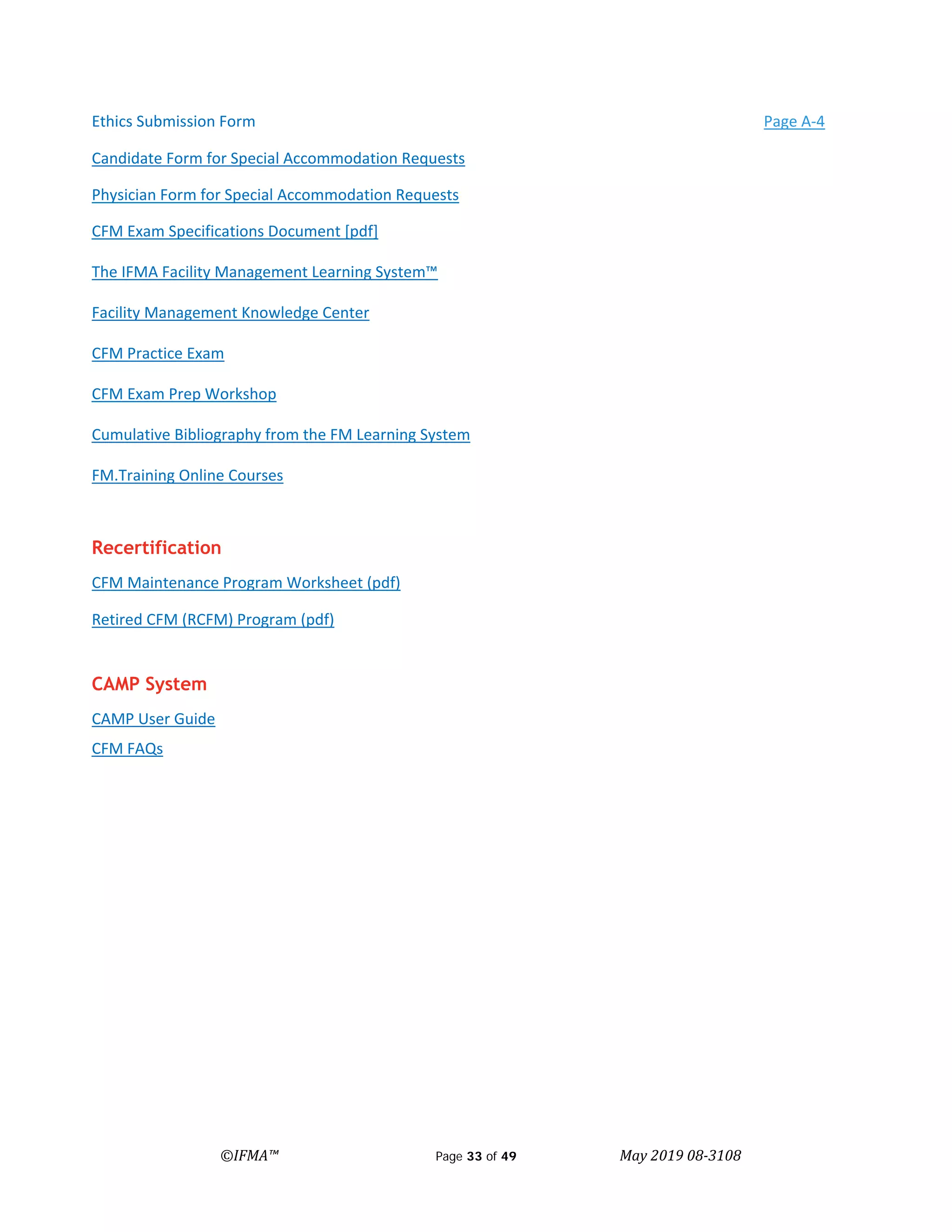 Cfm ifma candidate-handbook | PDF