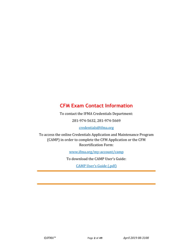 Cfm ifma candidate-handbook | PDF