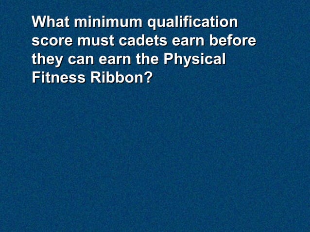 5.2 NJROTC Physical Fitness Exercises and Qualifying Requirements | PDF