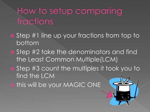 5th grade Comparing Fractions MTS | PPT