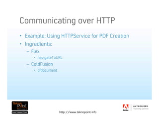 Flex and ColdFusion | PDF