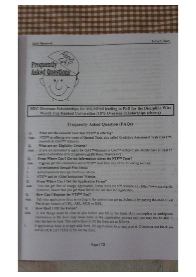 GAT General Preparation Book::::Contents and introduction to gat | PDF