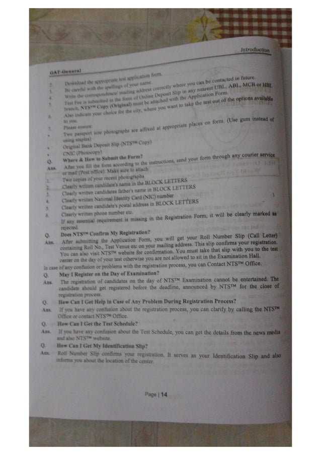 GAT General Preparation Book::::Contents and introduction to gat | PDF