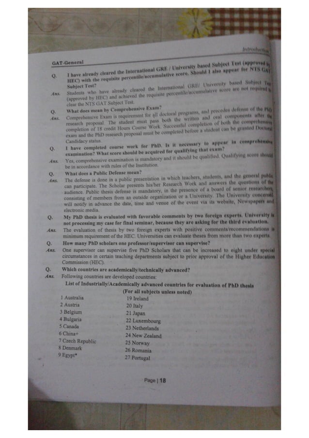 GAT General Preparation Book::::Contents and introduction to gat | PDF