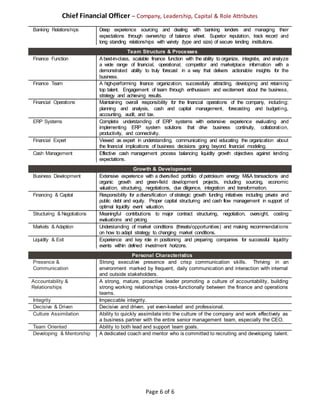 CFO Attributes | DOCX | Business Accounting & Finance | Business
