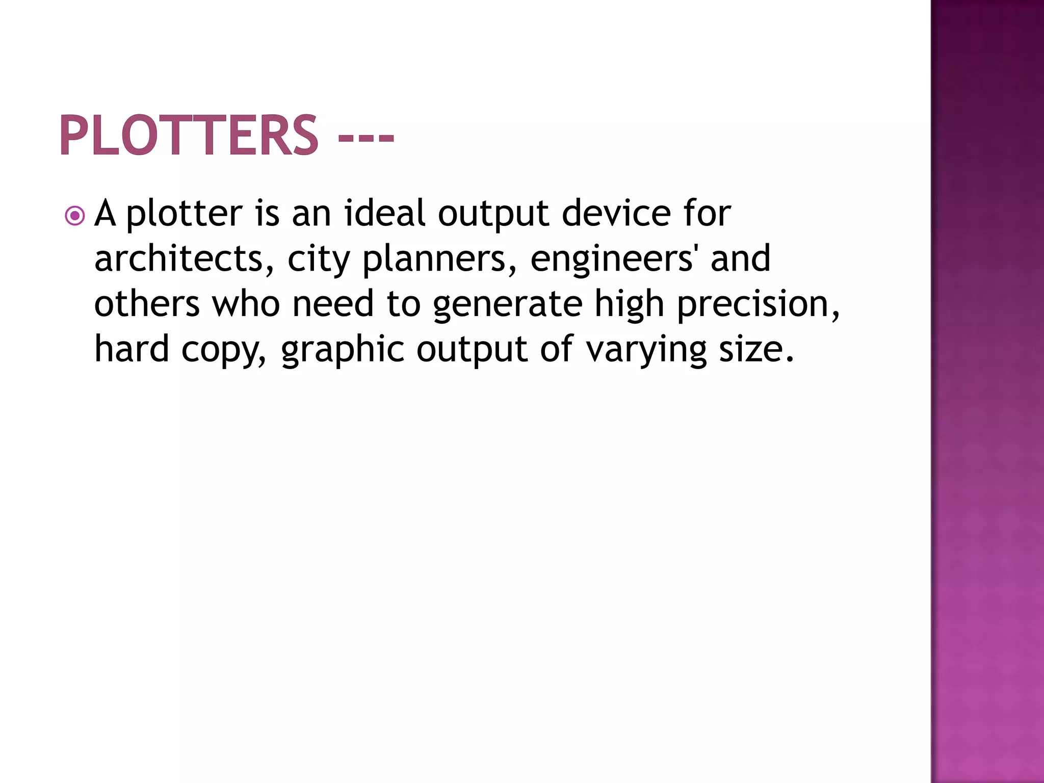 scanners and plotters | PPTX