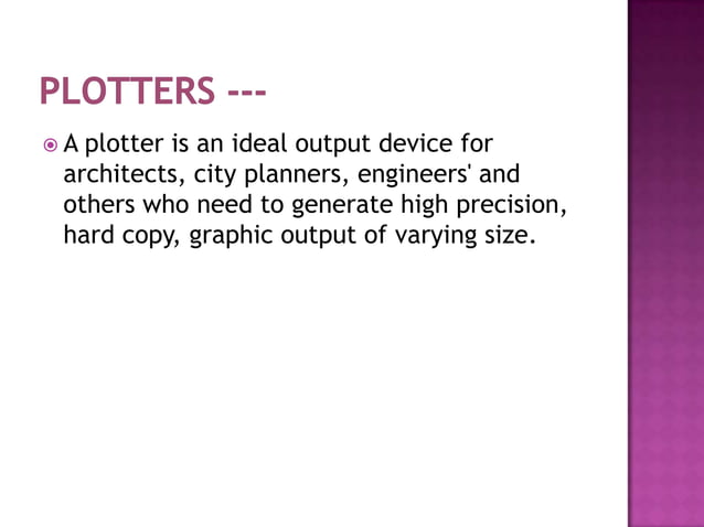 scanners and plotters | PPTX | Desktop Publishing | Computer Software and Applications
