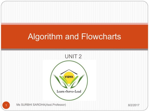 Algorithm and Flowcharts | PPTX