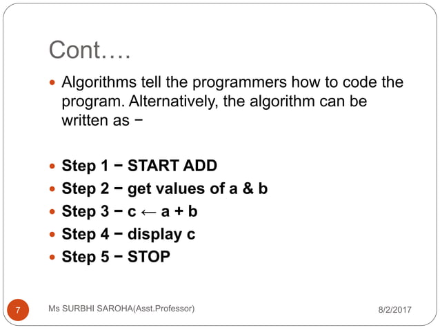 Algorithm and Flowcharts | PPTX