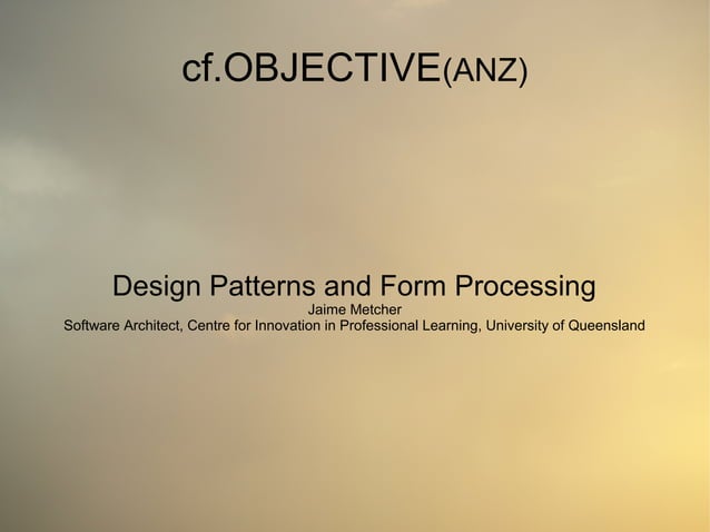 Design Patterns and Form Processing | PPT
