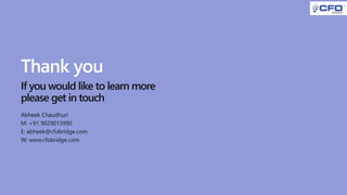 CFO Bridge - Corporate Introduction | PDF