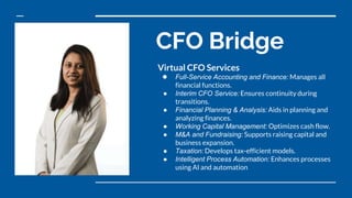 CFO services india CFO Bridge & virtual cfo services india | PPTX