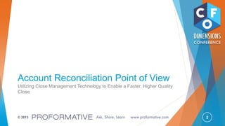 Automating Account Reconciliation to Mitigate Compliance Risk | PPT