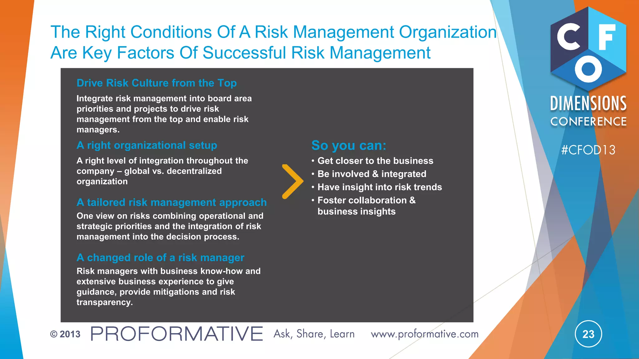Strategic Risk Management as a CFO: Getting Risk Management Right | PPTX