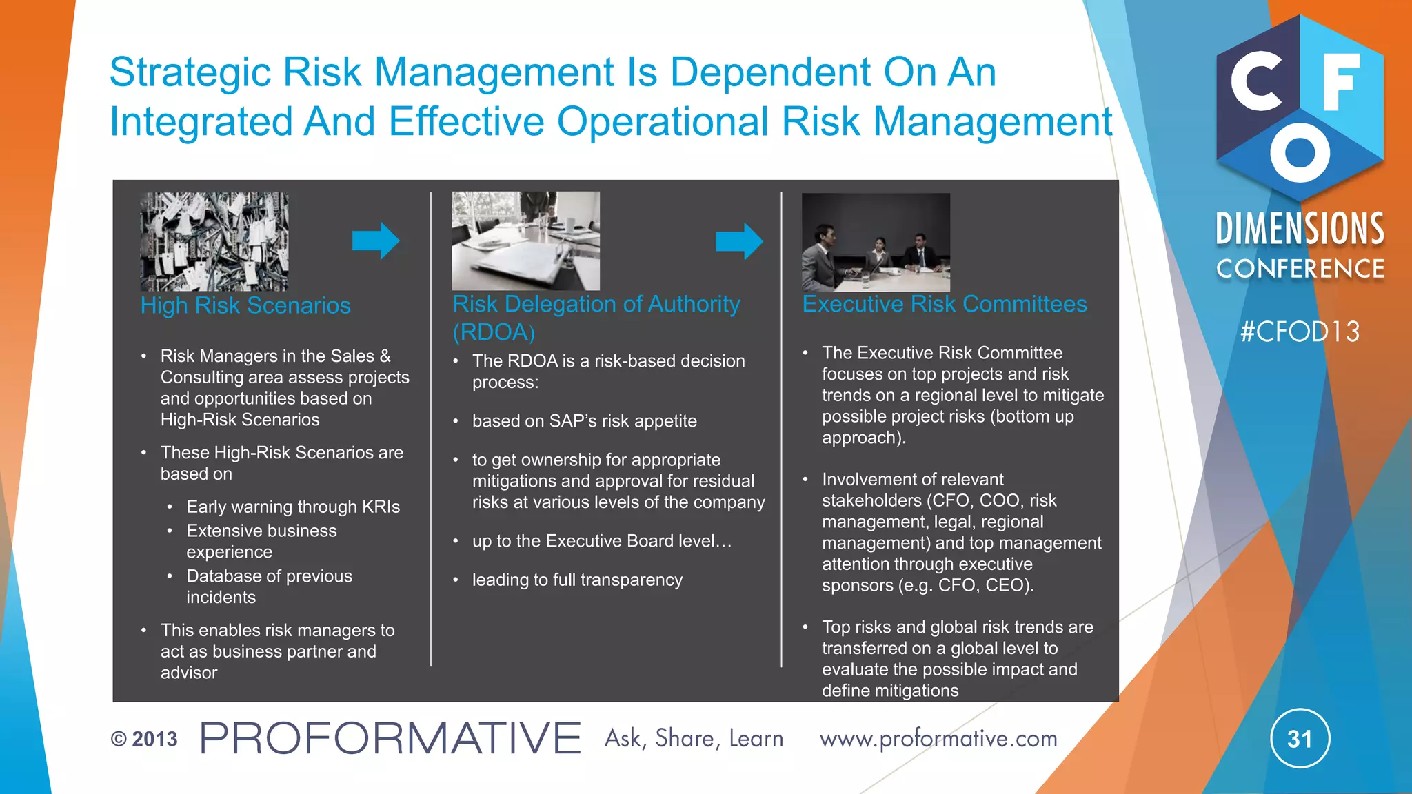 Strategic Risk Management as a CFO: Getting Risk Management Right | PPTX