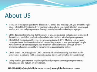 CFO Email and Mailing List Worldwide | PPTX