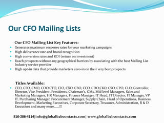 CFO Email and Mailing List Worldwide | PPT