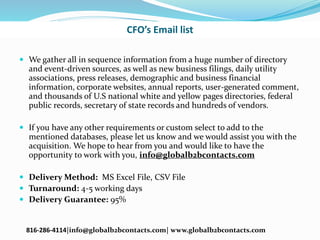 CFO Email and Mailing List Worldwide | PPTX