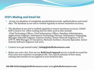 CFO Email and Mailing List Worldwide | PPT