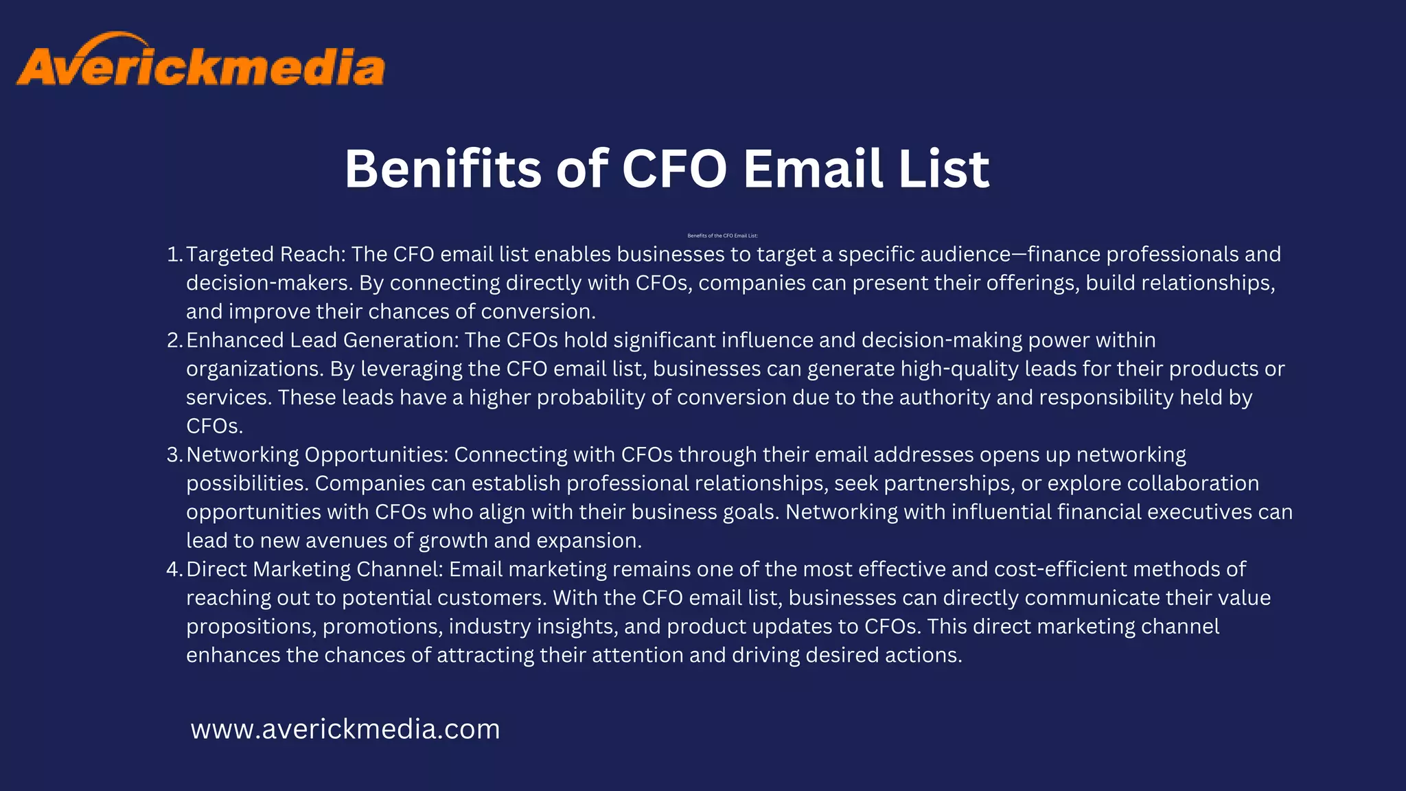 CFO Email List | PDF
