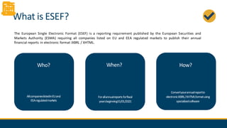 ESEF Reporting Solution for Listed Companies | PPT