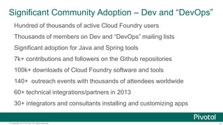 Cloud Foundry Overview for GITPRO 2013 | PPTX | Cloud Computing | Internet