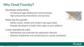 Cloud Foundry Overview for GITPRO 2013 | PPTX | Cloud Computing | Internet