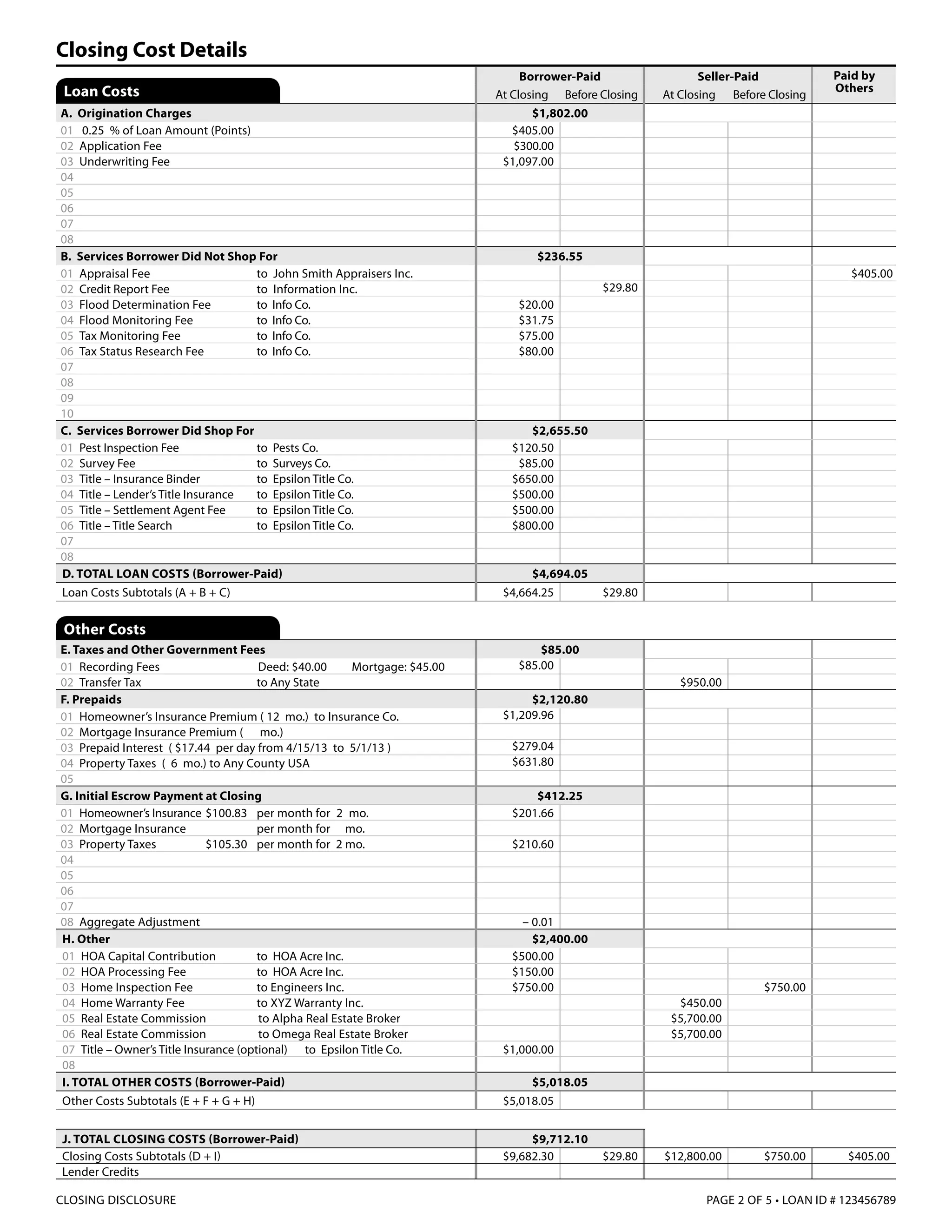 CFPB Closing Disclosure - Training Aid | PDF