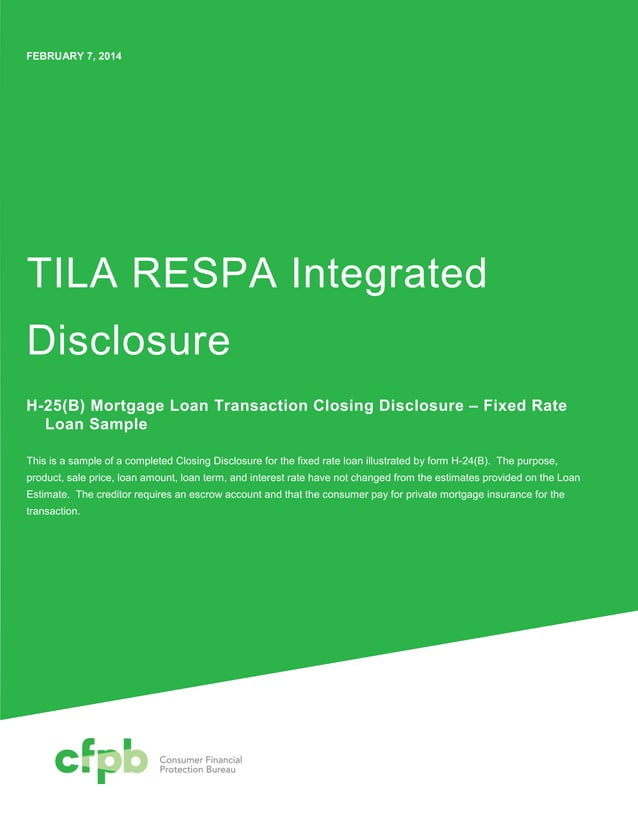 CFPB Closing Disclosure - Training Aid | PDF