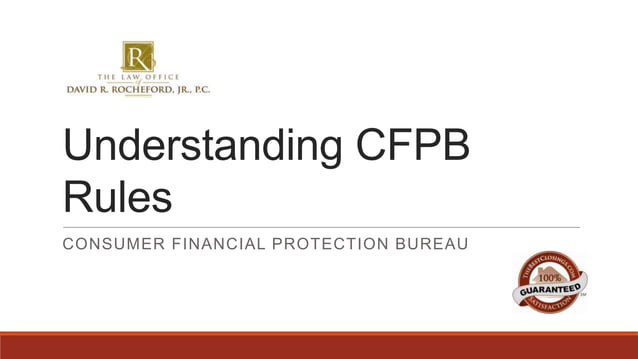 Understanding the CFPB's New Lending Standards | PPTX | Home Financing ...
