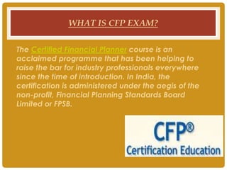 Cfp exam | PPTX