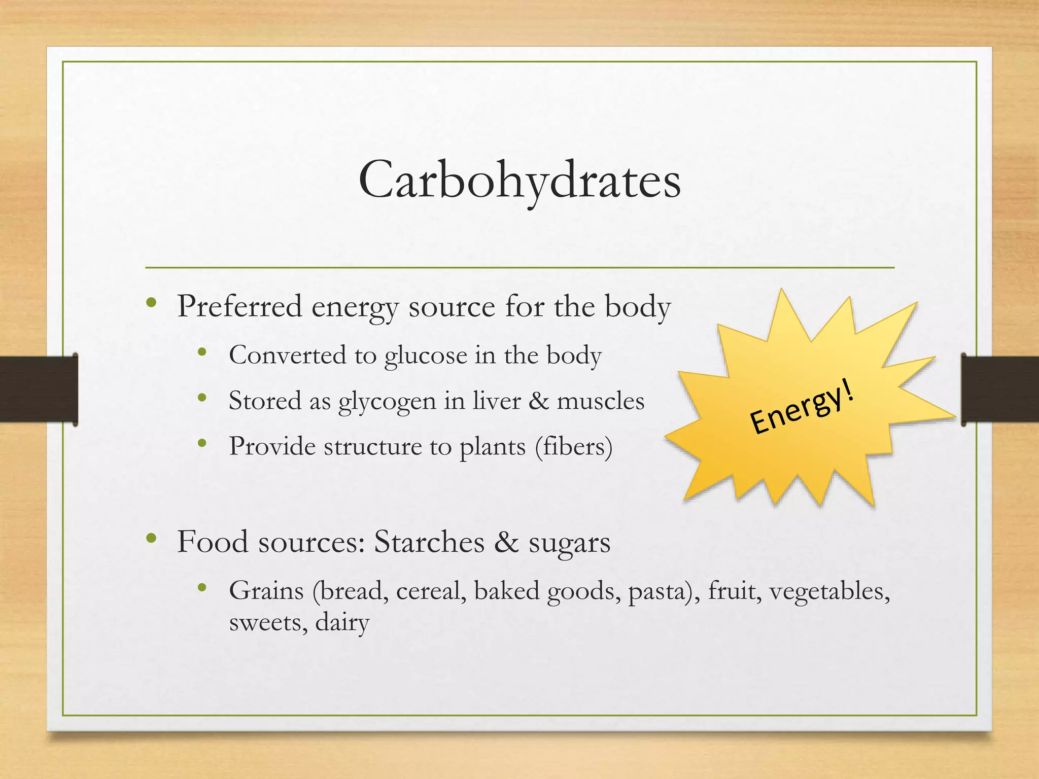 All about Carbs, Fats, and Protein | PPTX