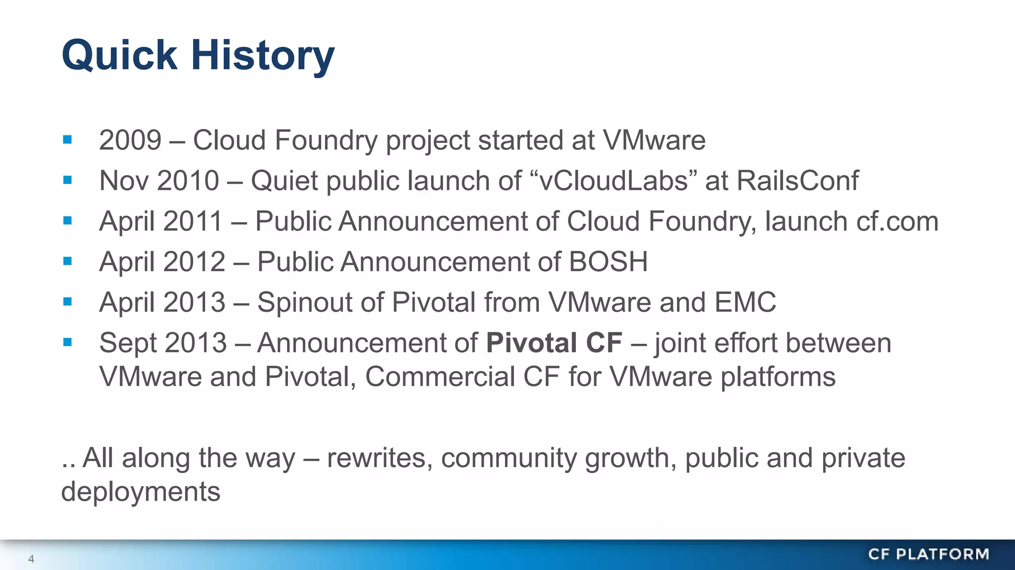 Cloud Foundry at VMware | PPTX