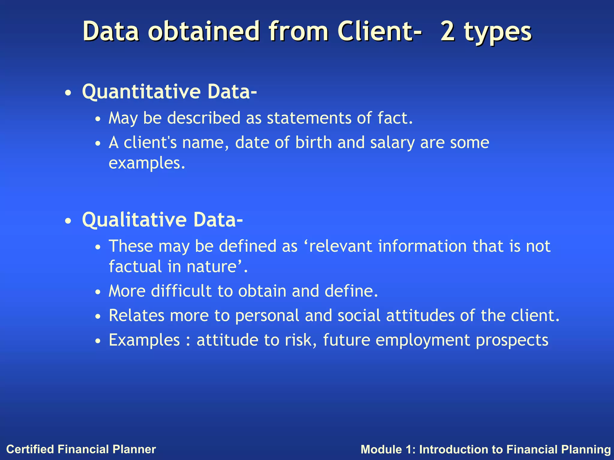 Introduction to financial planning | PDF