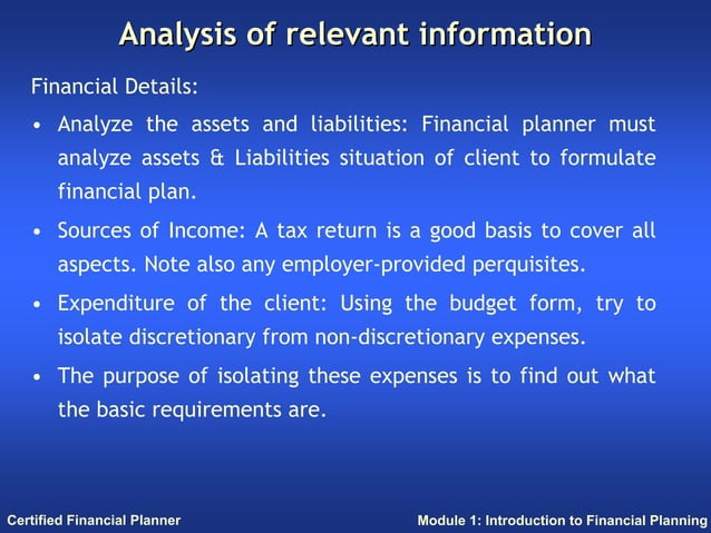 Introduction to financial planning | PDF