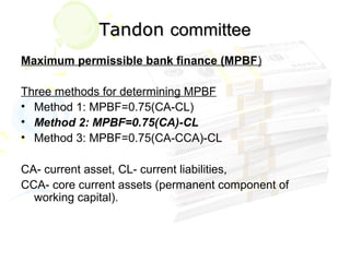 Working Capital finance | PPT