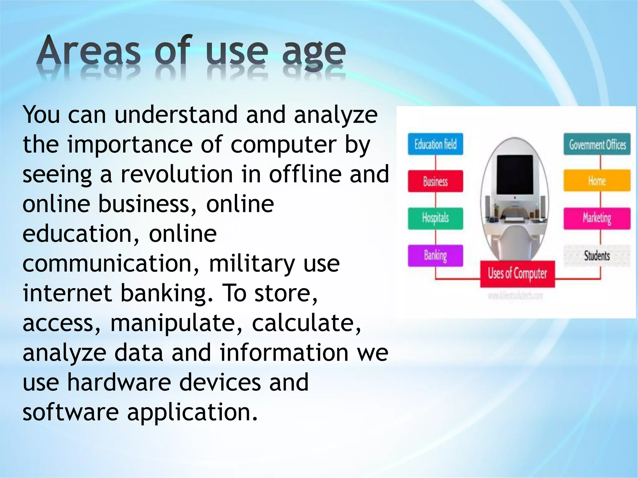 COMPUTER AND ITS USES | PPTX