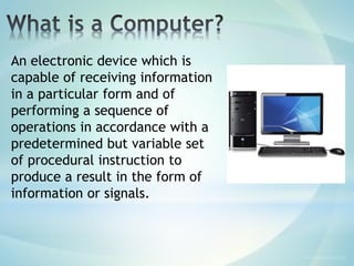 COMPUTER AND ITS USES | PPTX