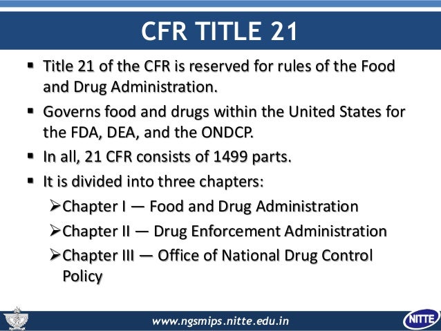Code of Federal Regulations