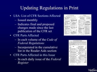 CFR Code of Fedreal Regulations Power Point | PPT