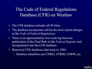 CFR Code of Fedreal Regulations Power Point | PPT