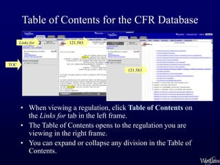 CFR Code of Fedreal Regulations Power Point | PPT