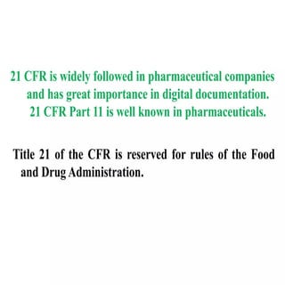 Code of federal regulation pharmaceutical jurisprudence | PPTX