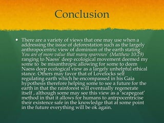 Environmental Ethics Views on Deforestation | PPTX