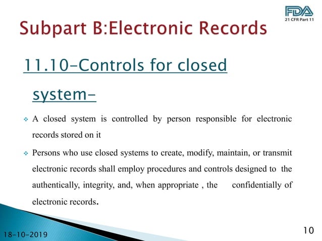 Cfr 21 part 11 | PPTX